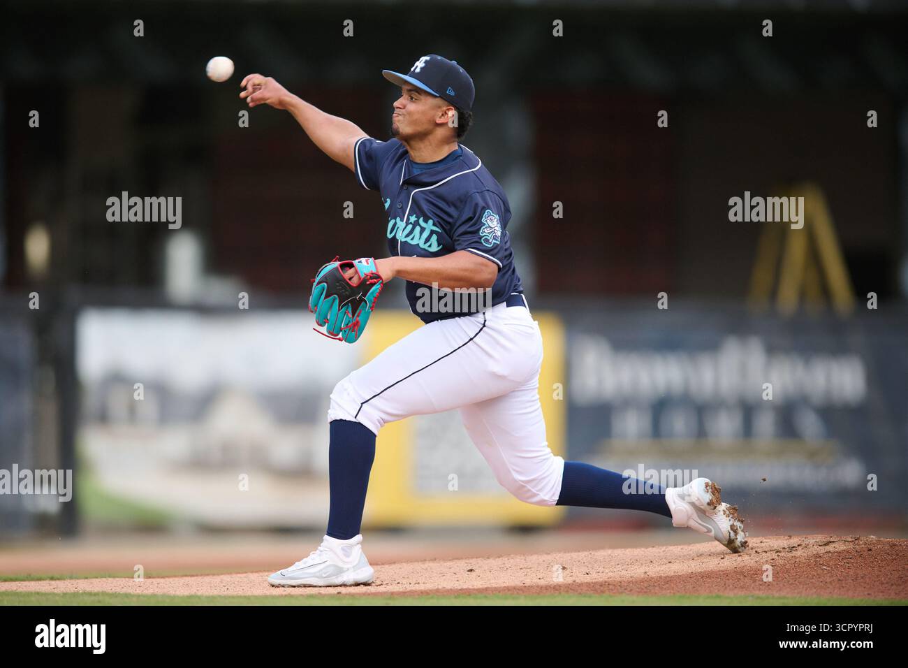 Asheville Tourists starting pitcher Anthony Cruz (14) delivers a pitch ...