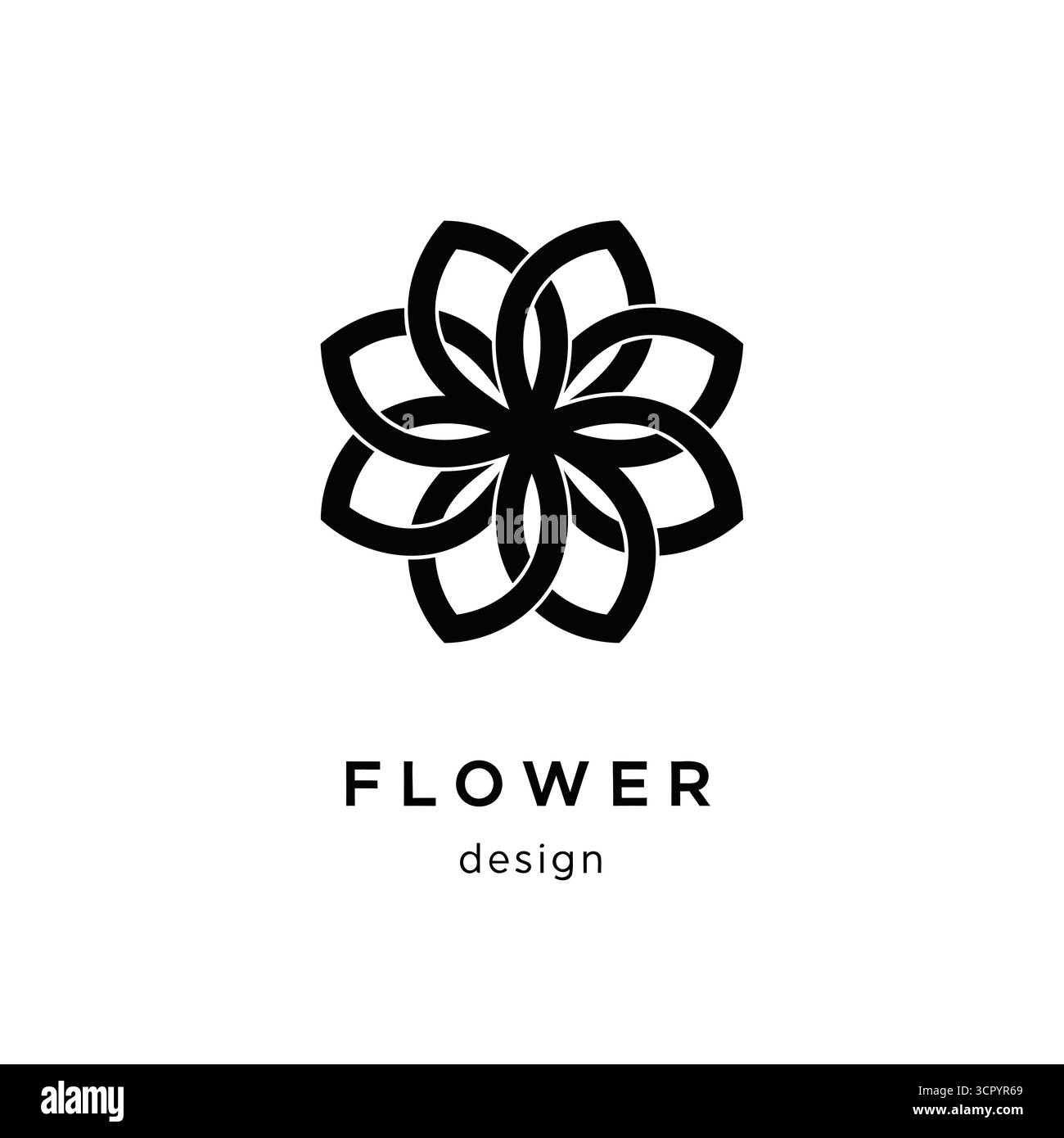 Modern interconnected logo Cut Out Stock Images & Pictures - Alamy