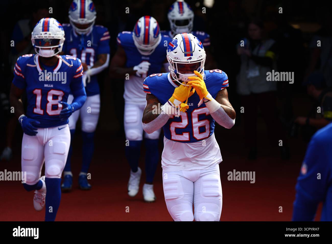 Buffalo Bills running back Ty Johnson (26) and wide receiver Elijah ...