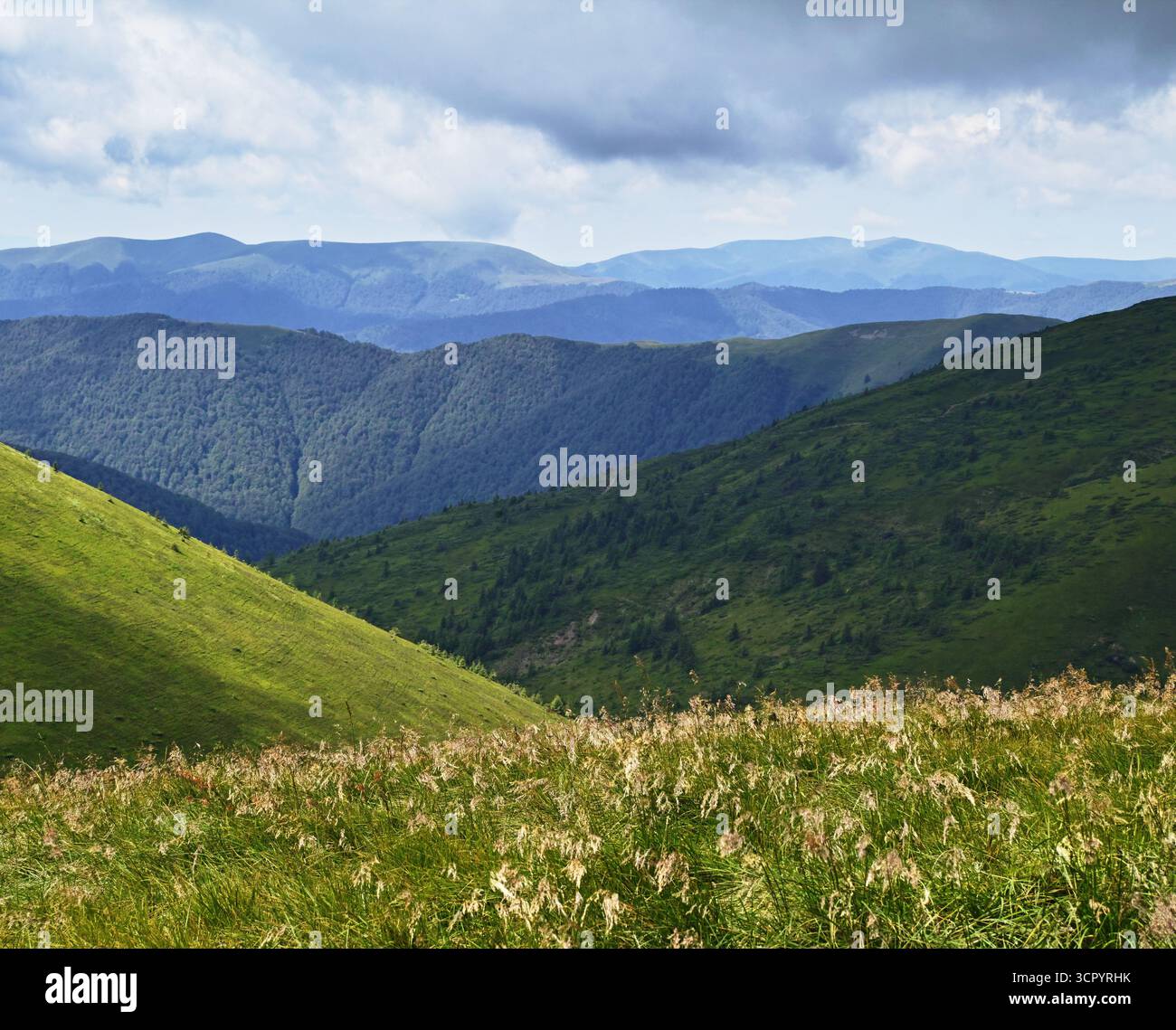 Layered mountain ridges under hi-res stock photography and images - Alamy