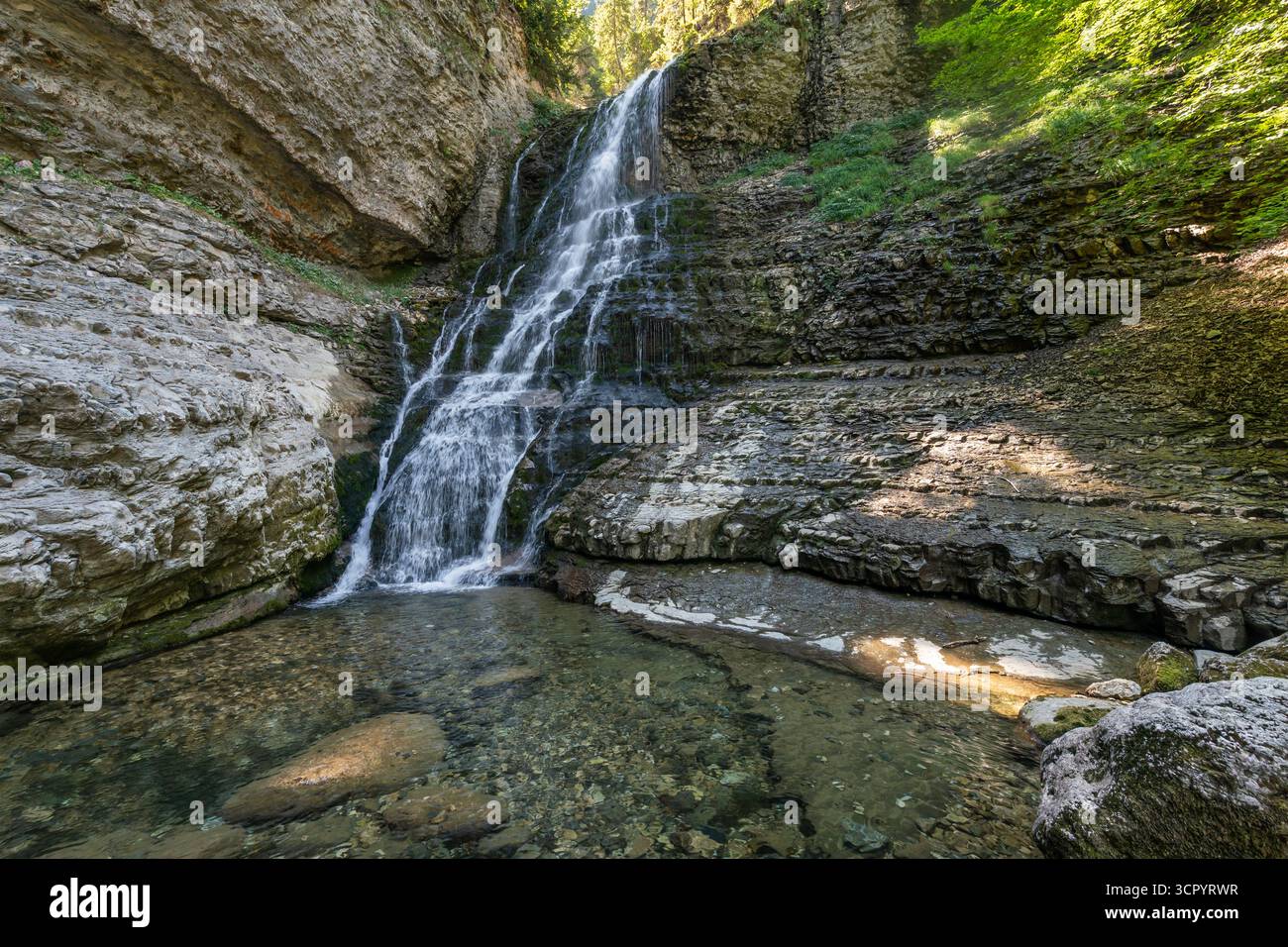 Cascade Isolée in Cirque de St Même, Chartreuse, France Stock Photo - Alamy