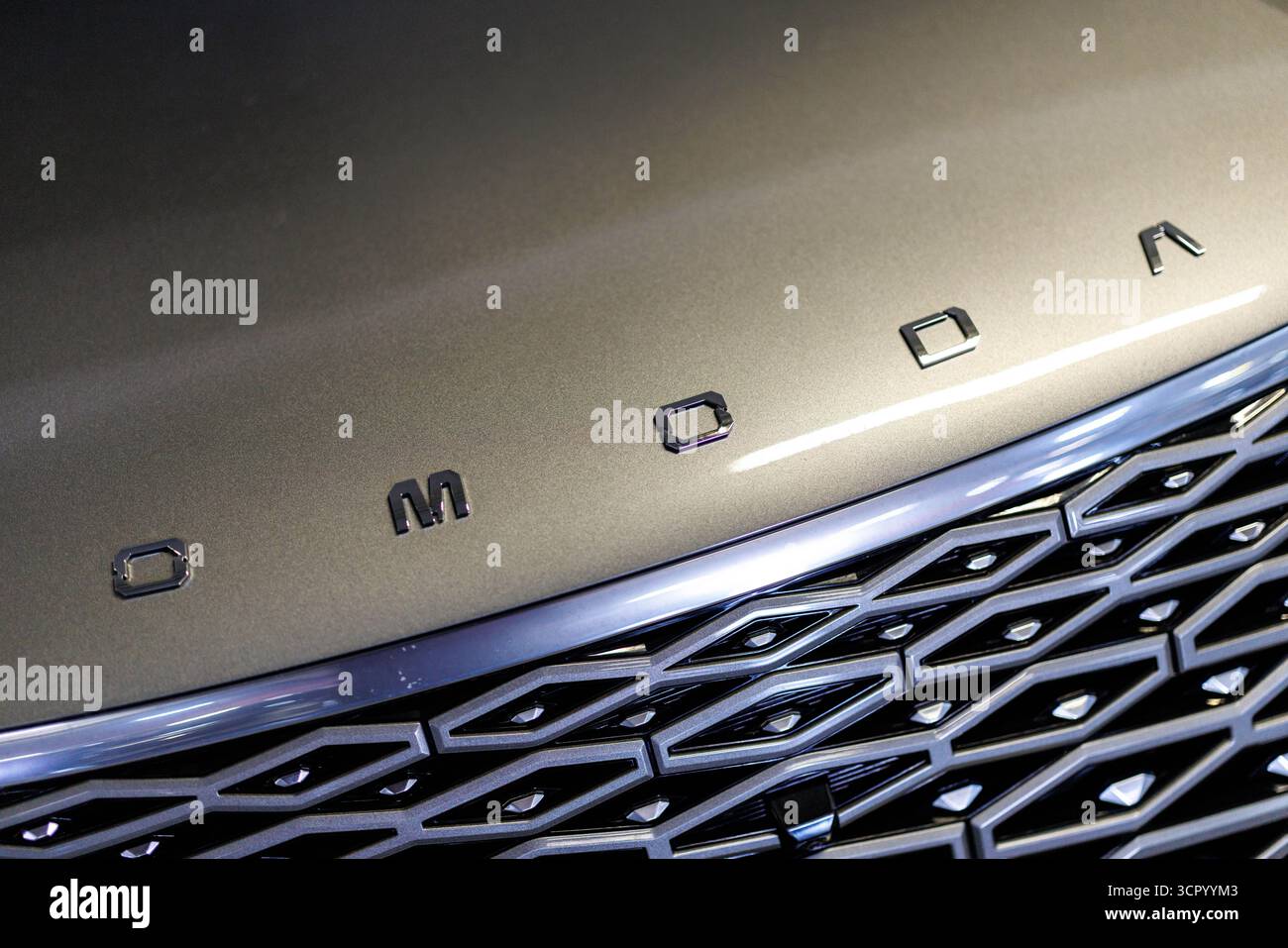 25 September 2025, Spain, Málaga: The brand logo (emblem, manufacturer ...