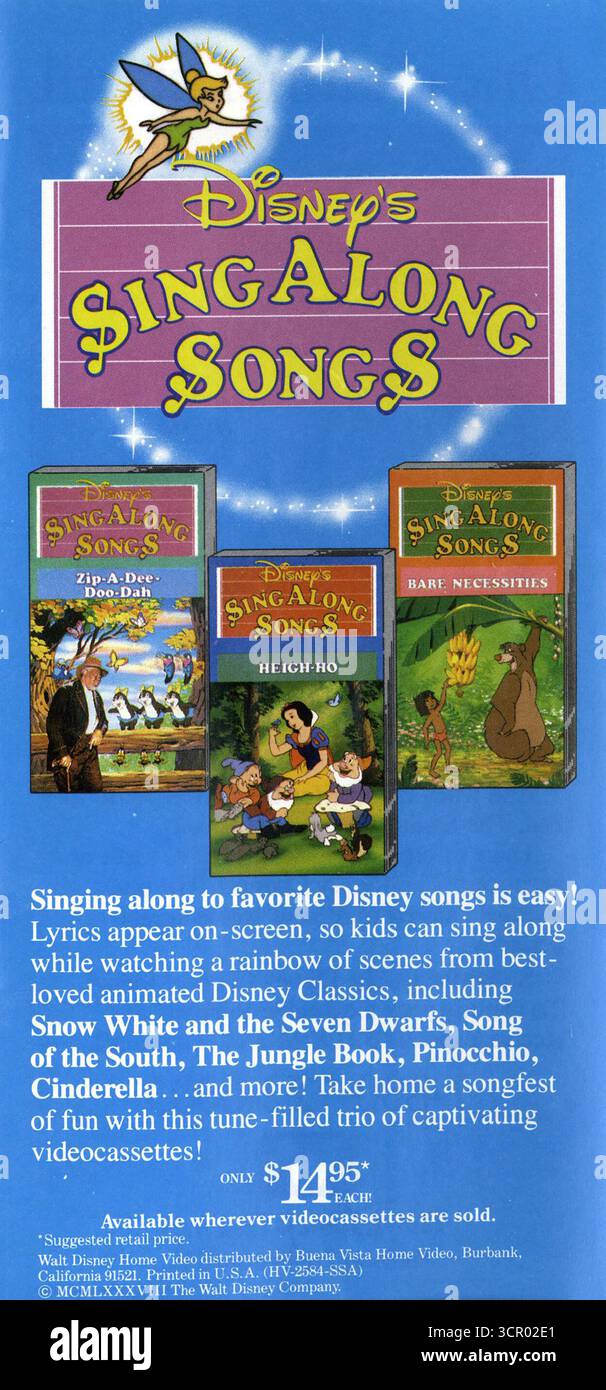 Disney 1988 poster hi-res stock photography and images - Alamy