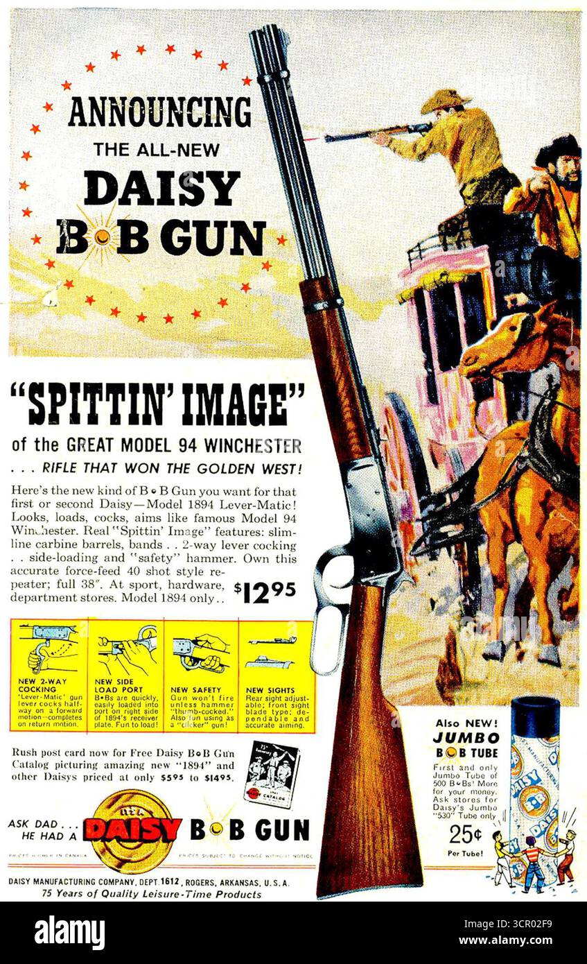 1962 All-new Daisy BB Gun, a "Spittin' Image" of the Model 94 ...