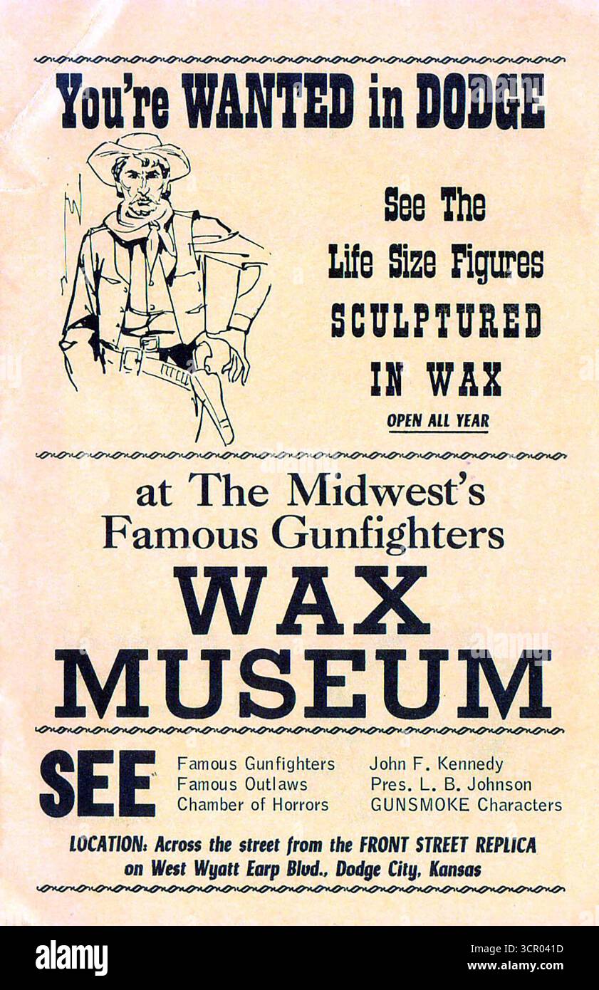 Midwests famous gunfighters wax museum in dodge city hi-res stock ...