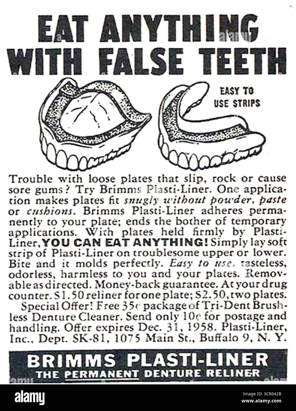 Advert for false teeth hi-res stock photography and images - Alamy