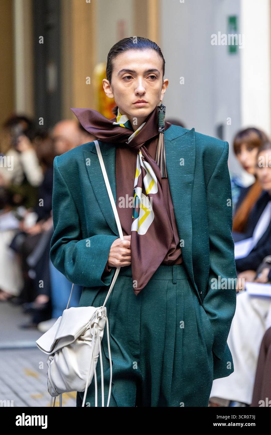model runaway at Calcaterra fashion show during the Milan Womenswear ...