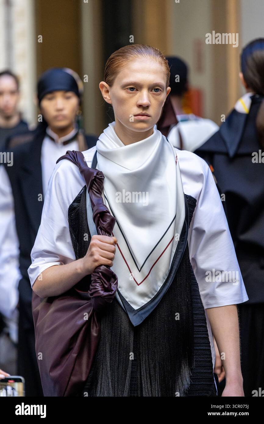 model runaway at Calcaterra fashion show during the Milan Womenswear ...