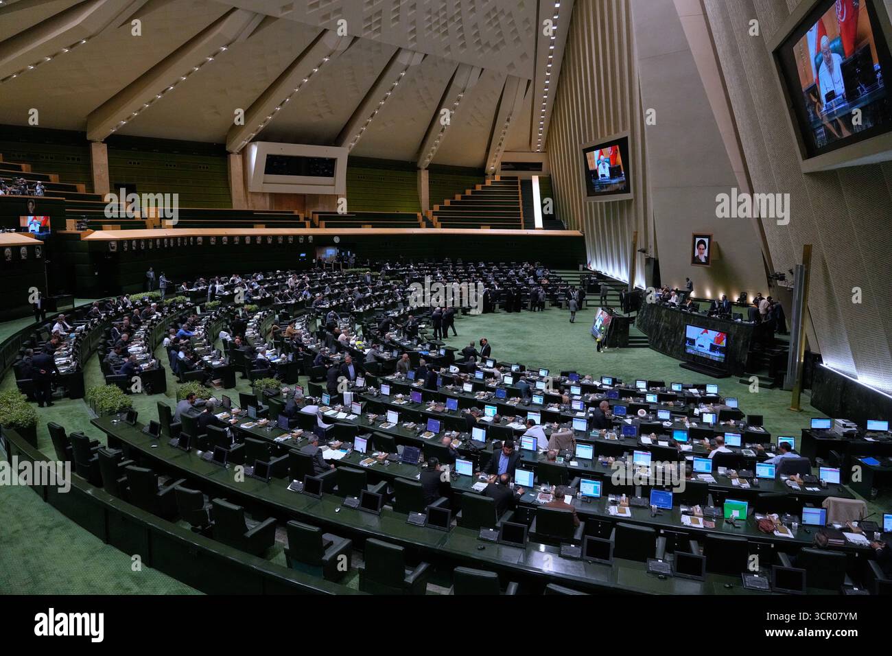 A general views show the Iranian parliament in Tehran, Iran, Sunday ...
