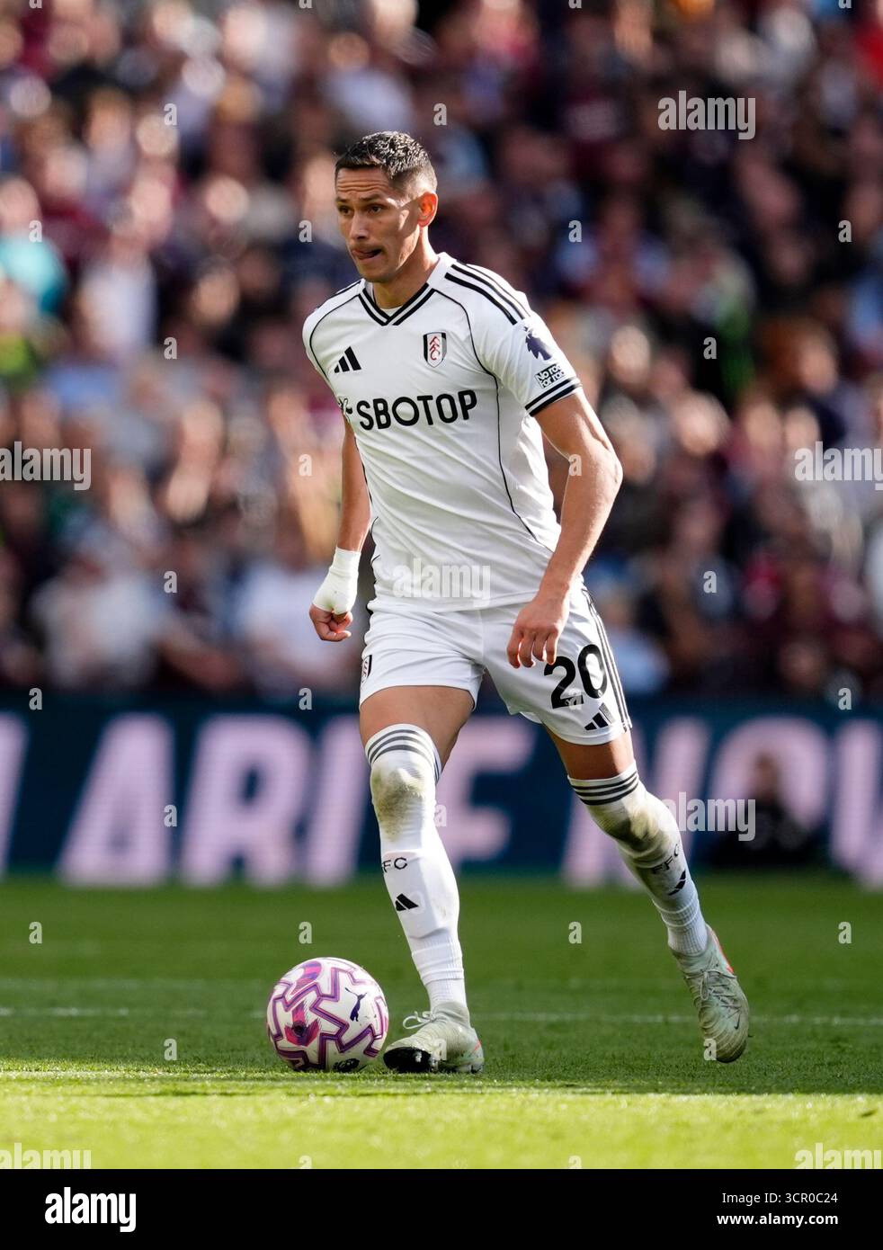 Fulham's Sasa Lukic during the Premier League match at Villa Park ...