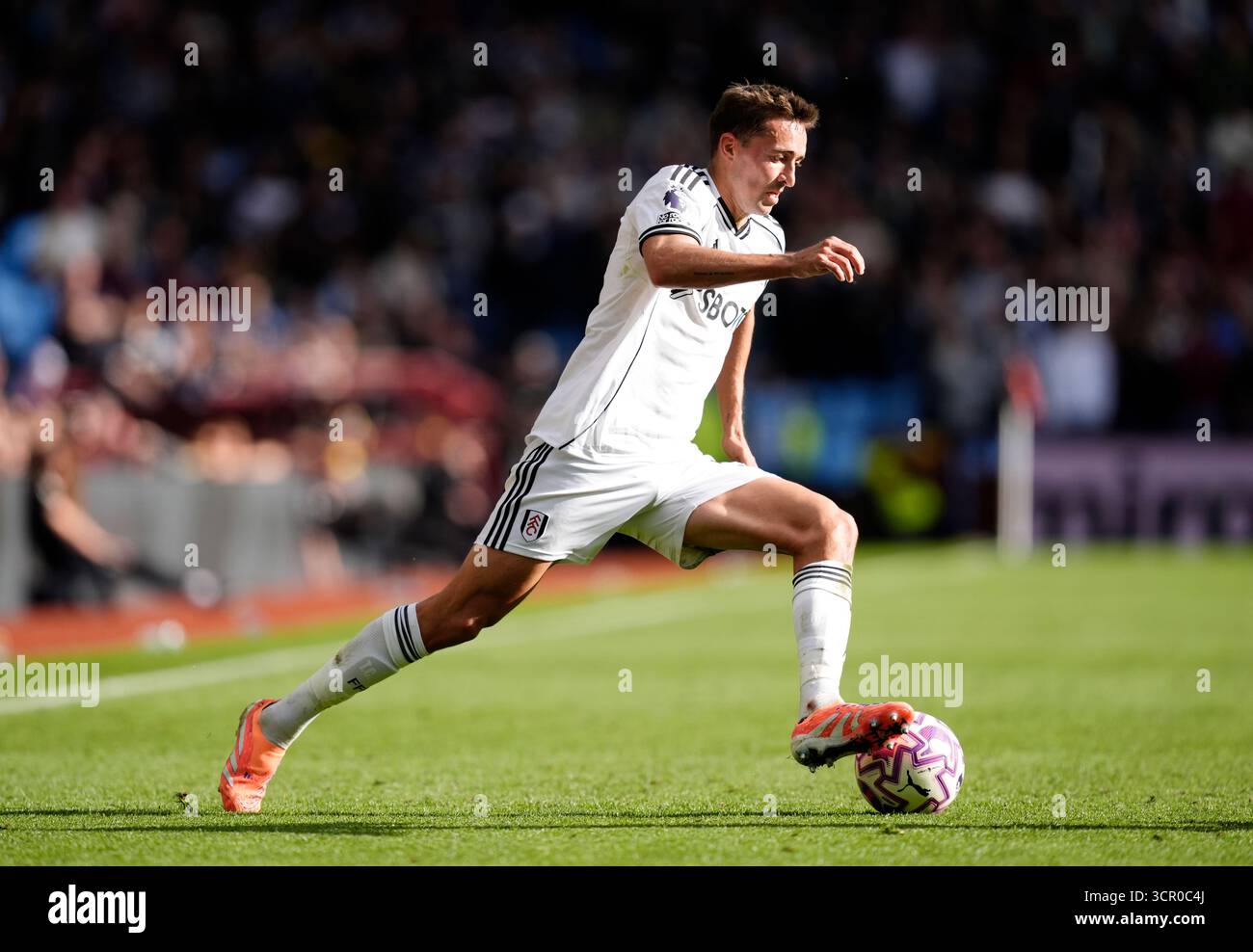 Fulham's Timothy Castagne during the Premier League match at Villa Park ...