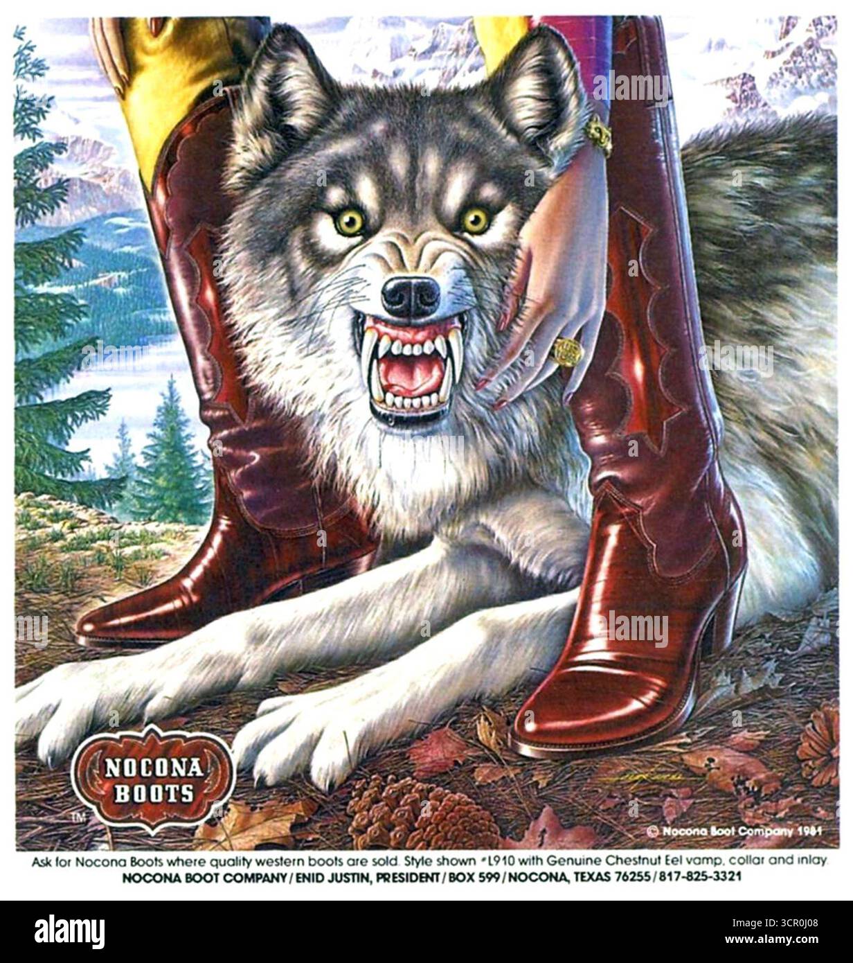 1982 Nocona Boots ad Stock Photo - Alamy