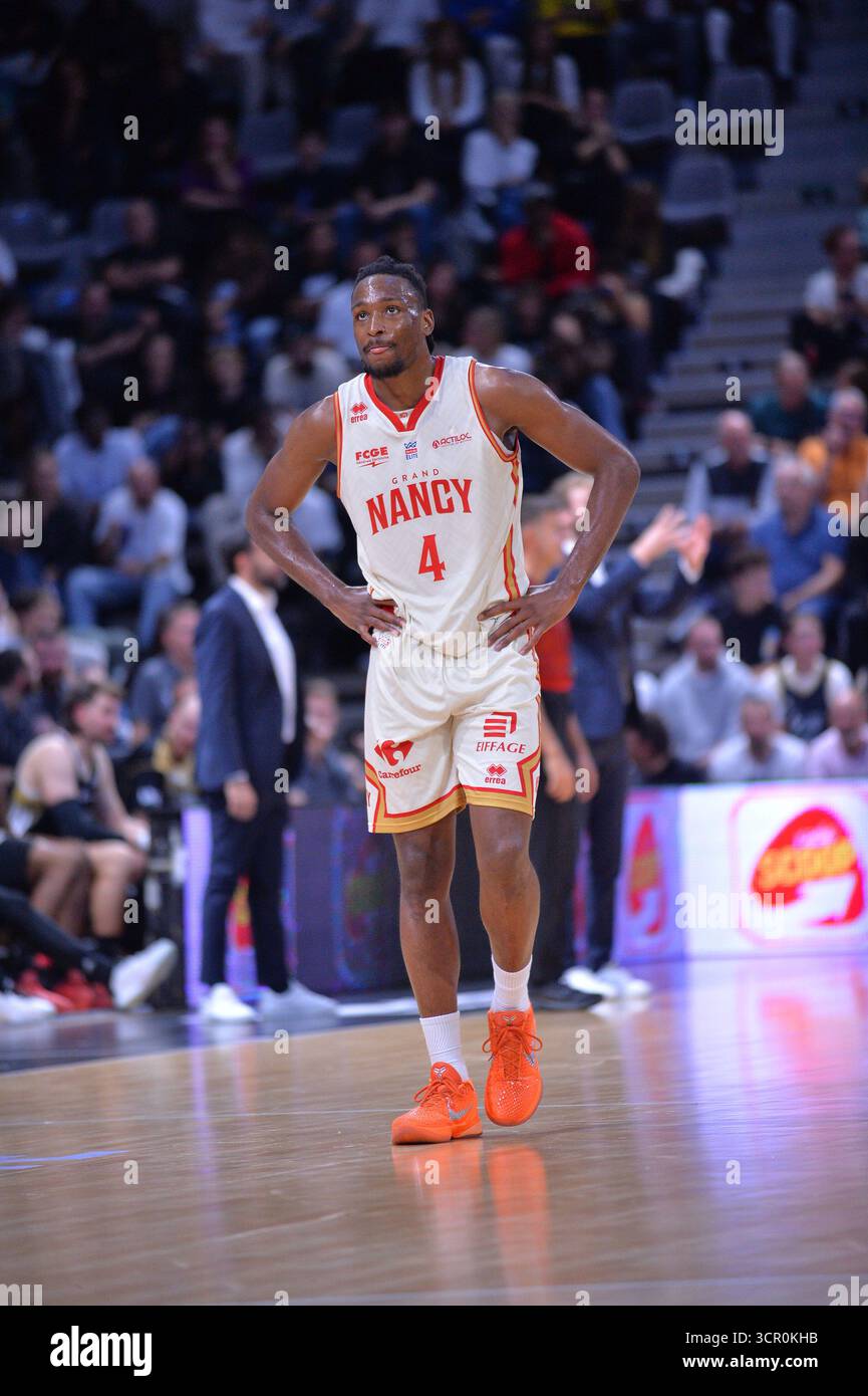 Phlandrous Fleming Jr. of SLUC Nancy during the French championship ...