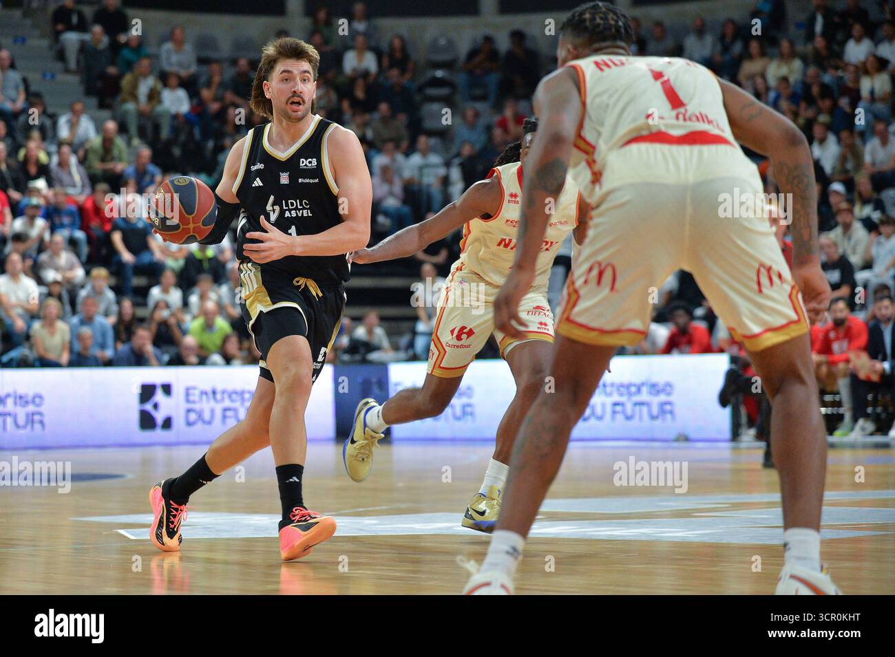 Zac Seljaas from LDLC ASVEL during French championship, Betclic Elite ...