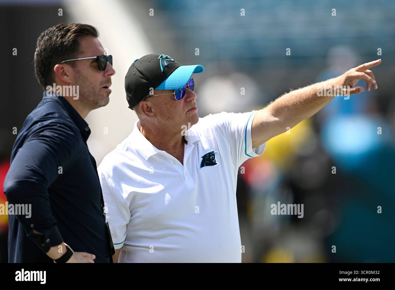Carolina Panthers owner David Tepper, right, and general manager Dan ...