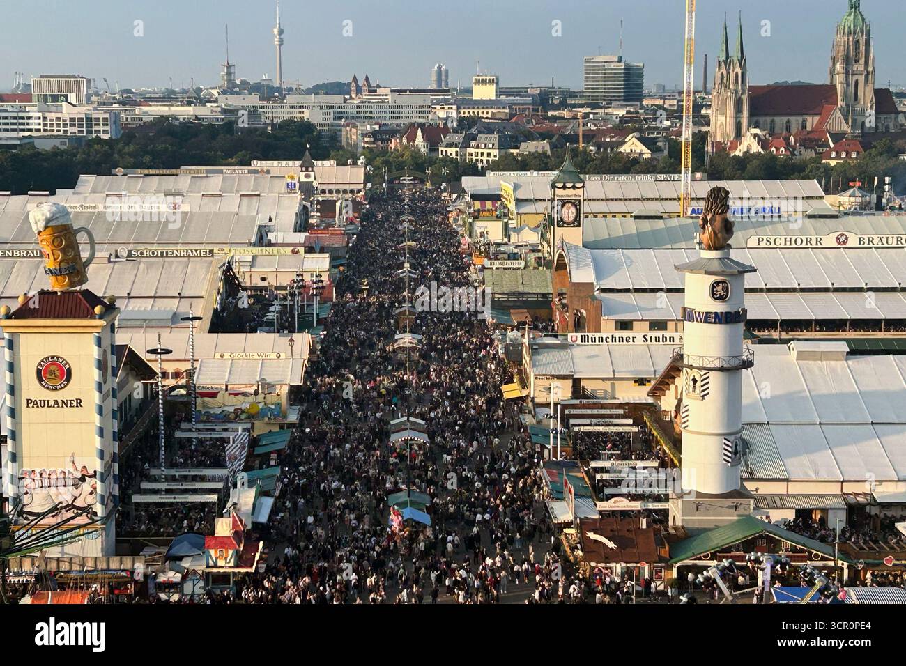 People enjoy the weekend at the 190th 'Oktoberfest' beer festival in ...
