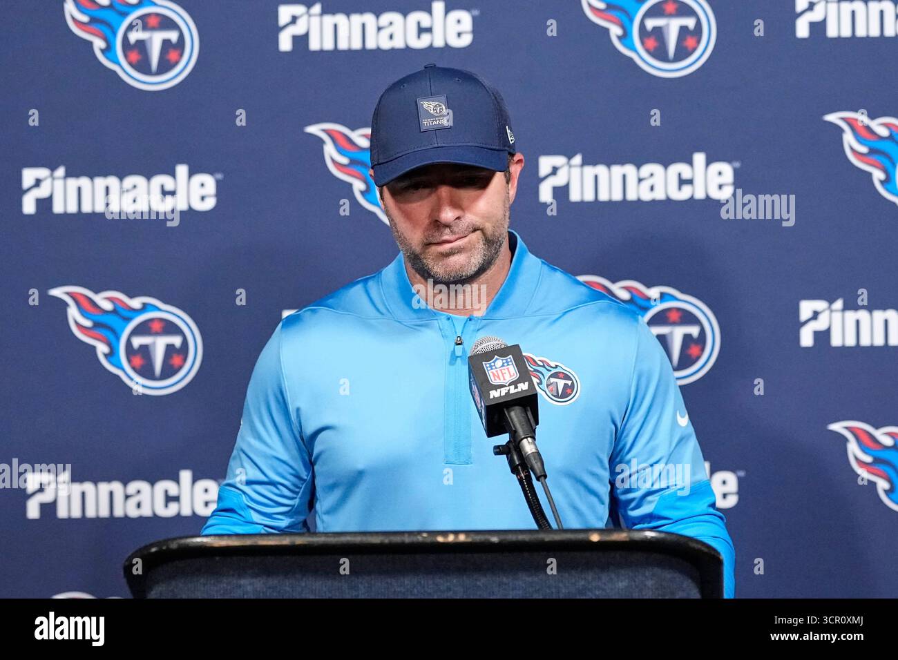 Tennessee Titans head coach Brian Callahan speaks during a news ...