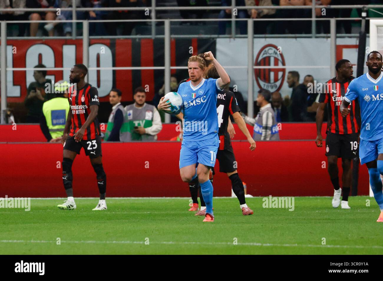 Milano, Italy, September 28 2025. Kevin De Bruyne celebrates the goal ...