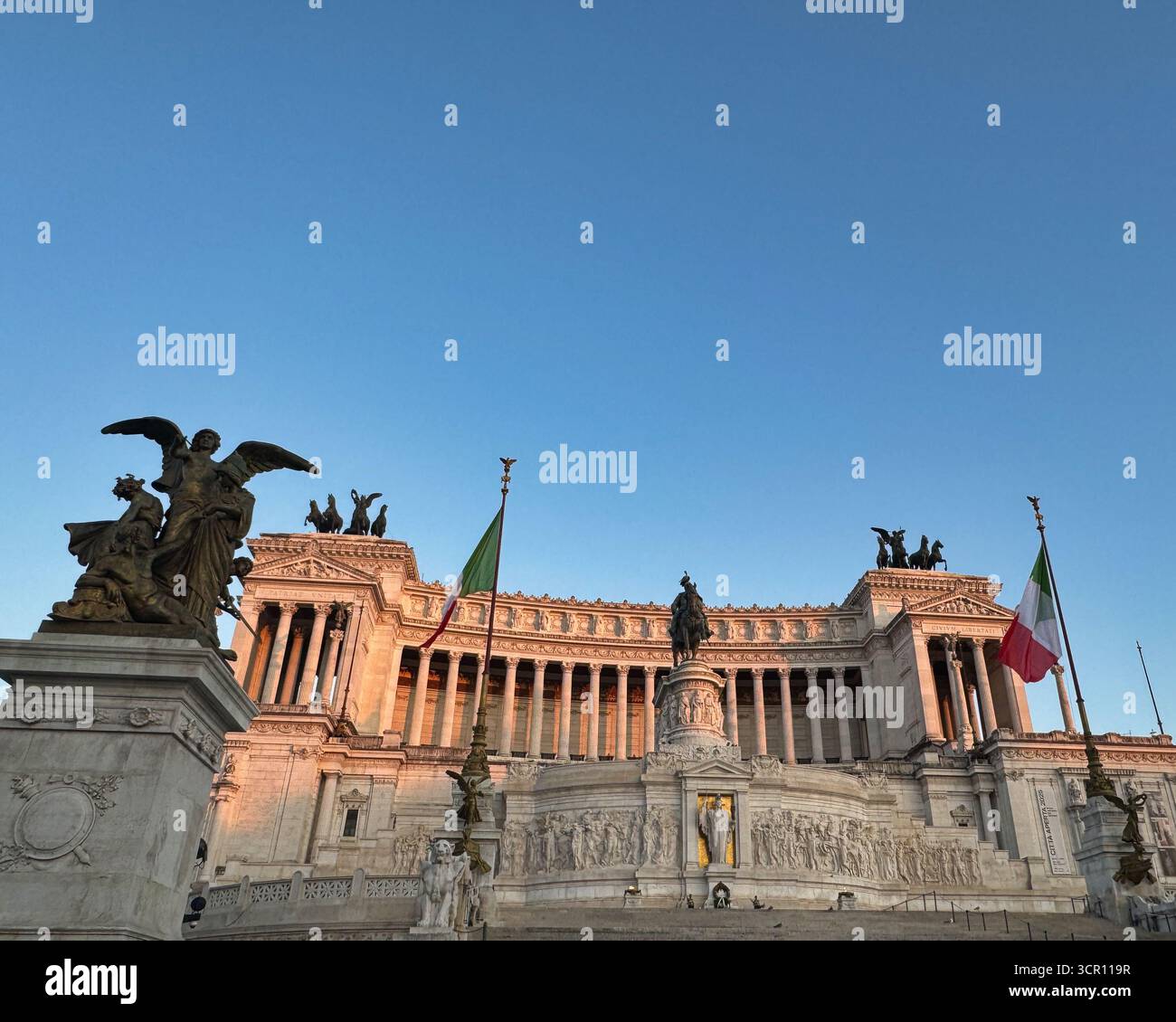 Iconic Altare della Patria Monument in Rome, Italy, Bathed in Golden ...