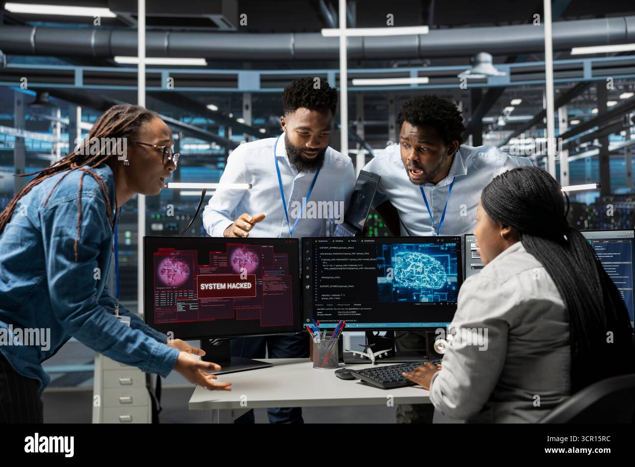 Data center cybersecurity division coworkers scared by security breach ...