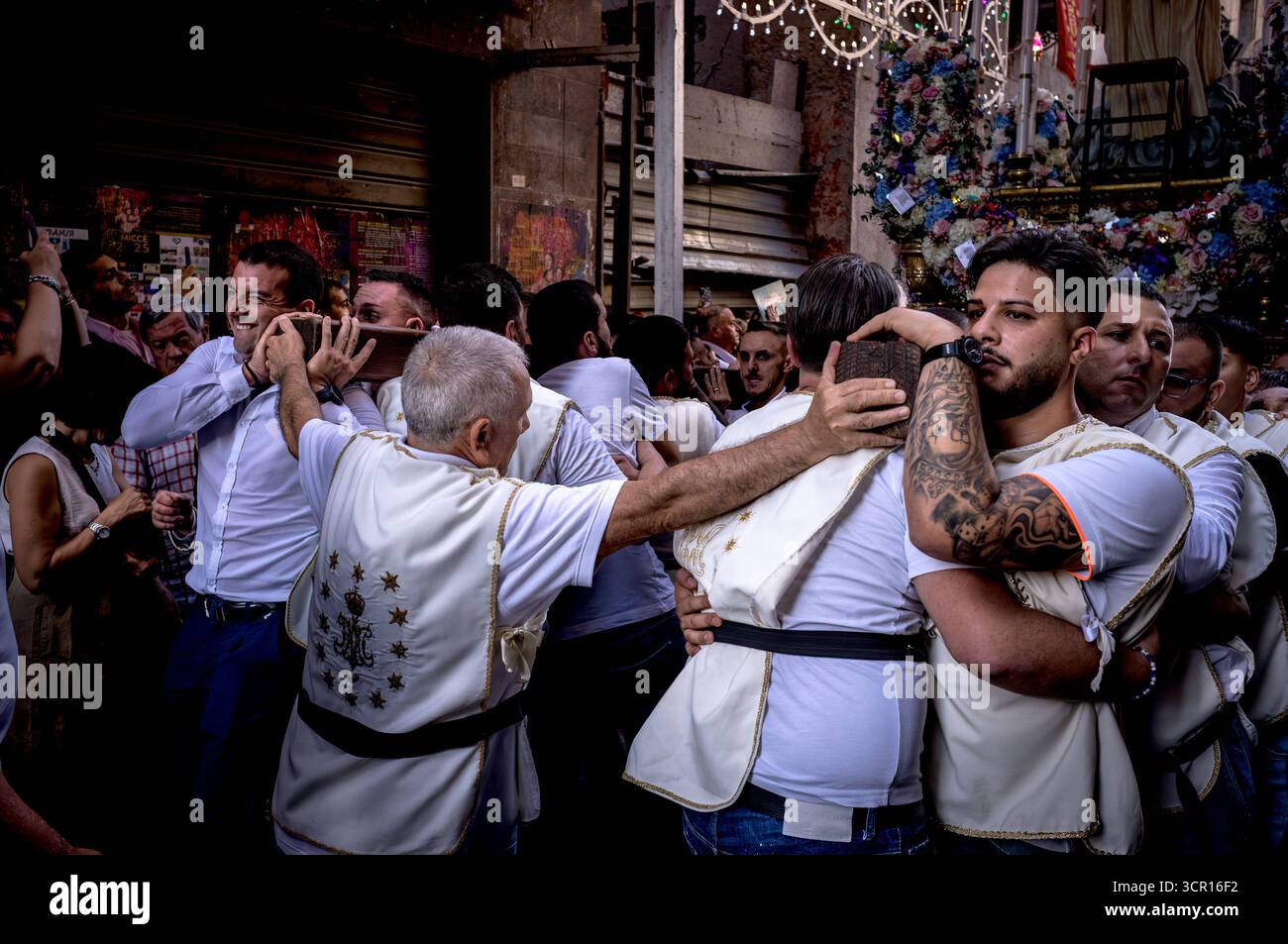Procession with the venerated wooden statue of Our Lady of Mercy at ...