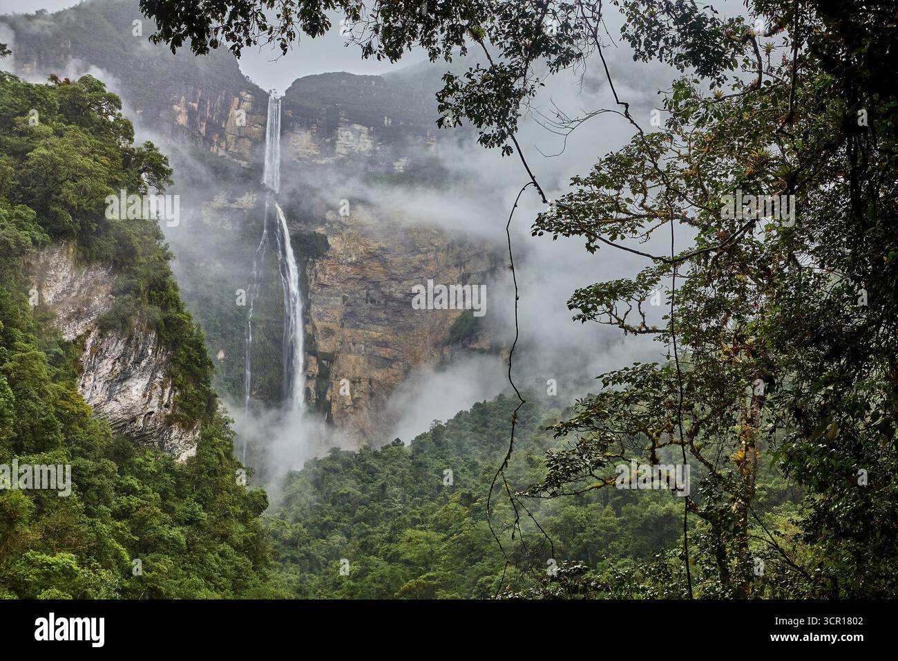 Gocta Waterfalls, one of the tallest waterfalls in the world, located ...