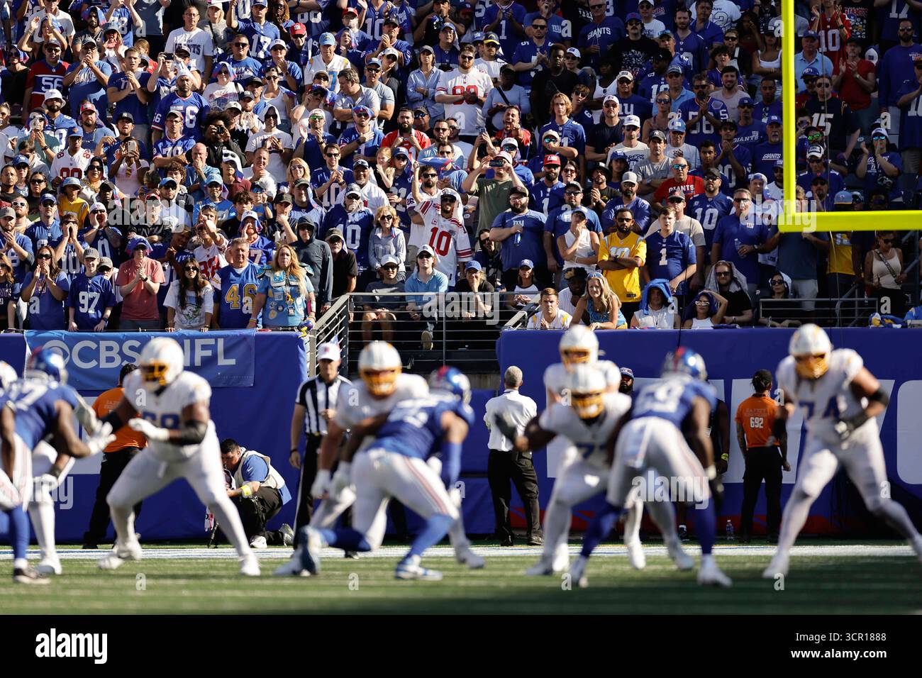 New York Giants fans react during the second half of an NFL football ...