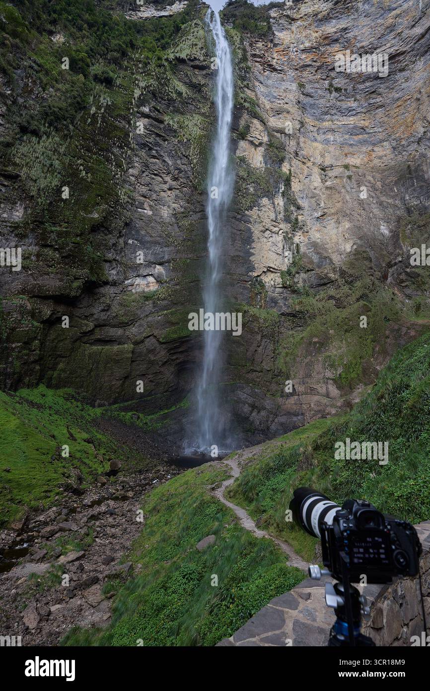 Gocta Waterfalls, one of the tallest waterfalls in the world, located ...