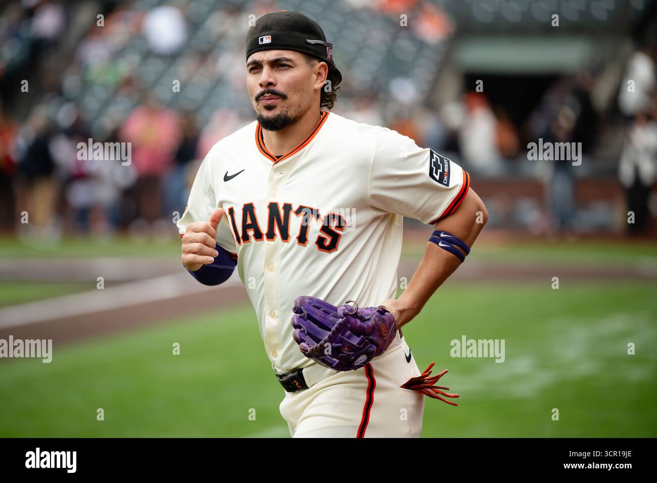 San Francisco Giants' Willy Adames (2) looks on before the game against ...