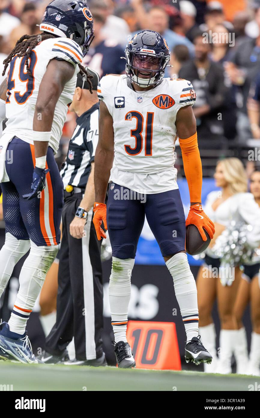 Chicago Bears defensive back Kevin Byard III (31) reacts after an ...