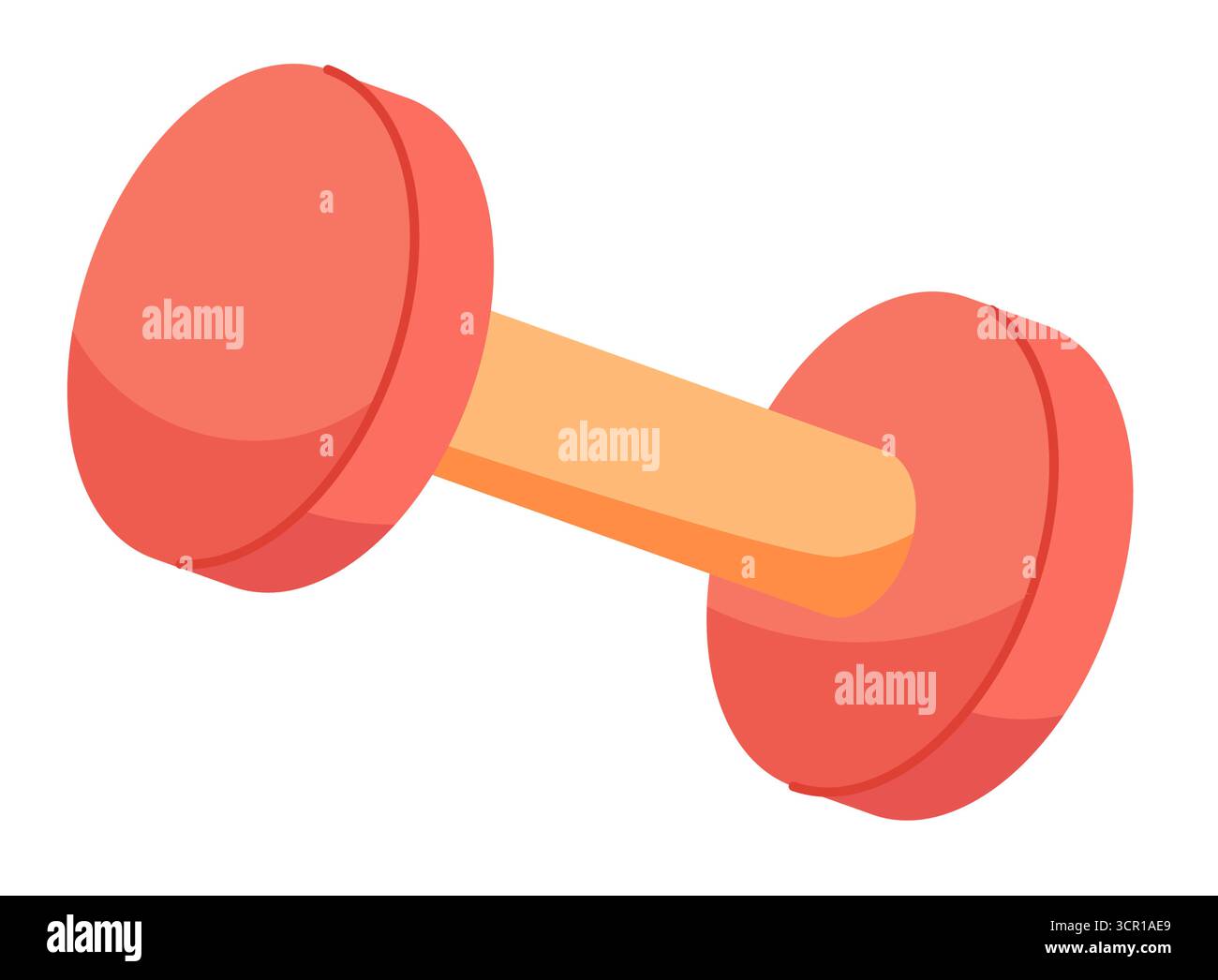Flat Cartoon Dumbbell Sticker Stock Vector Image & Art - Alamy