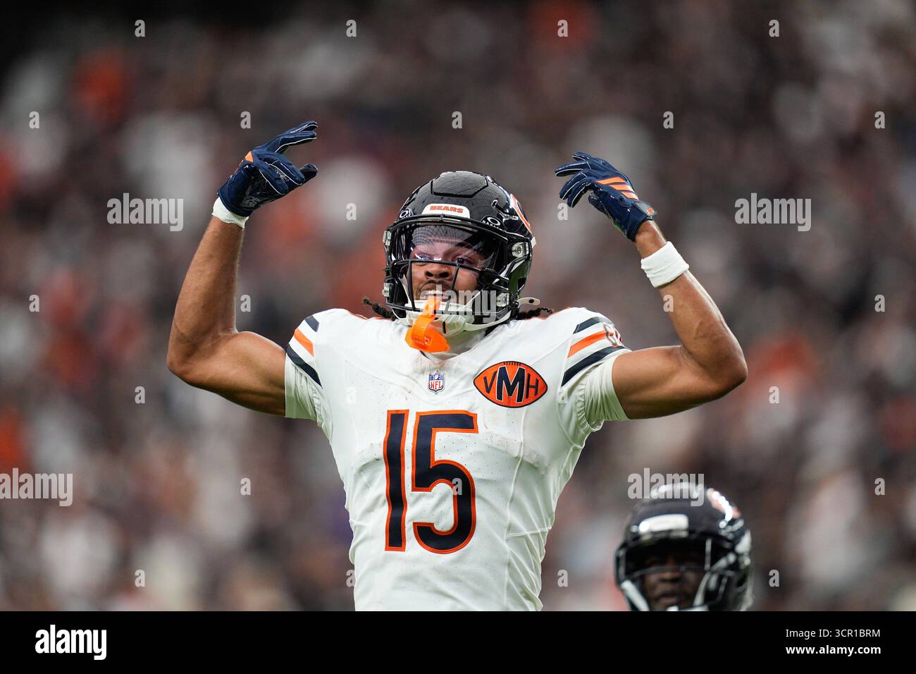 Chicago Bears wide receiver Rome Odunze (15) celebrates a touchdown ...