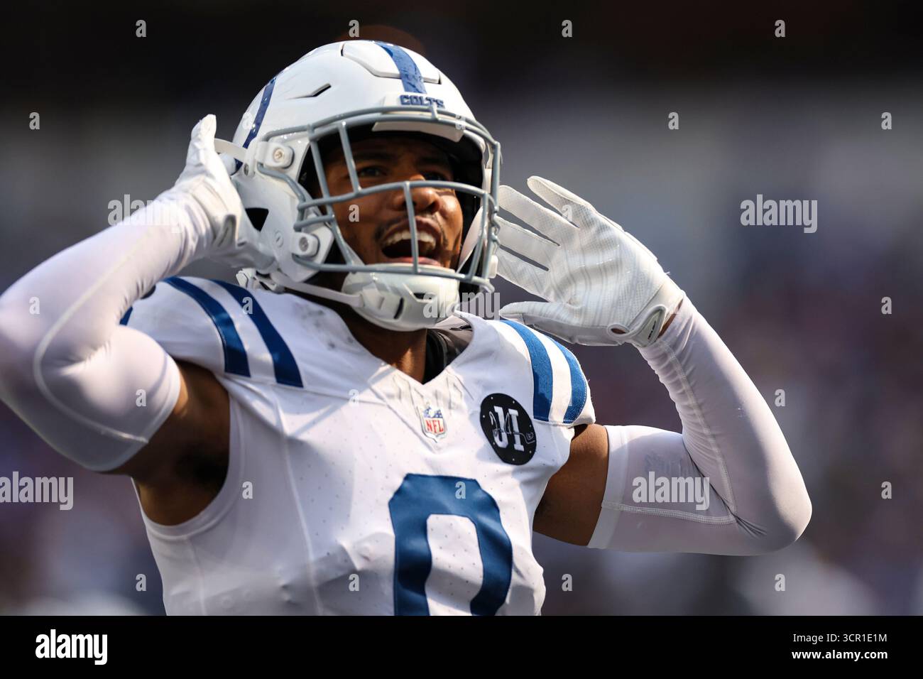 Indianapolis Colts safely Camryn Bynum (0) celebrates after a Colts ...