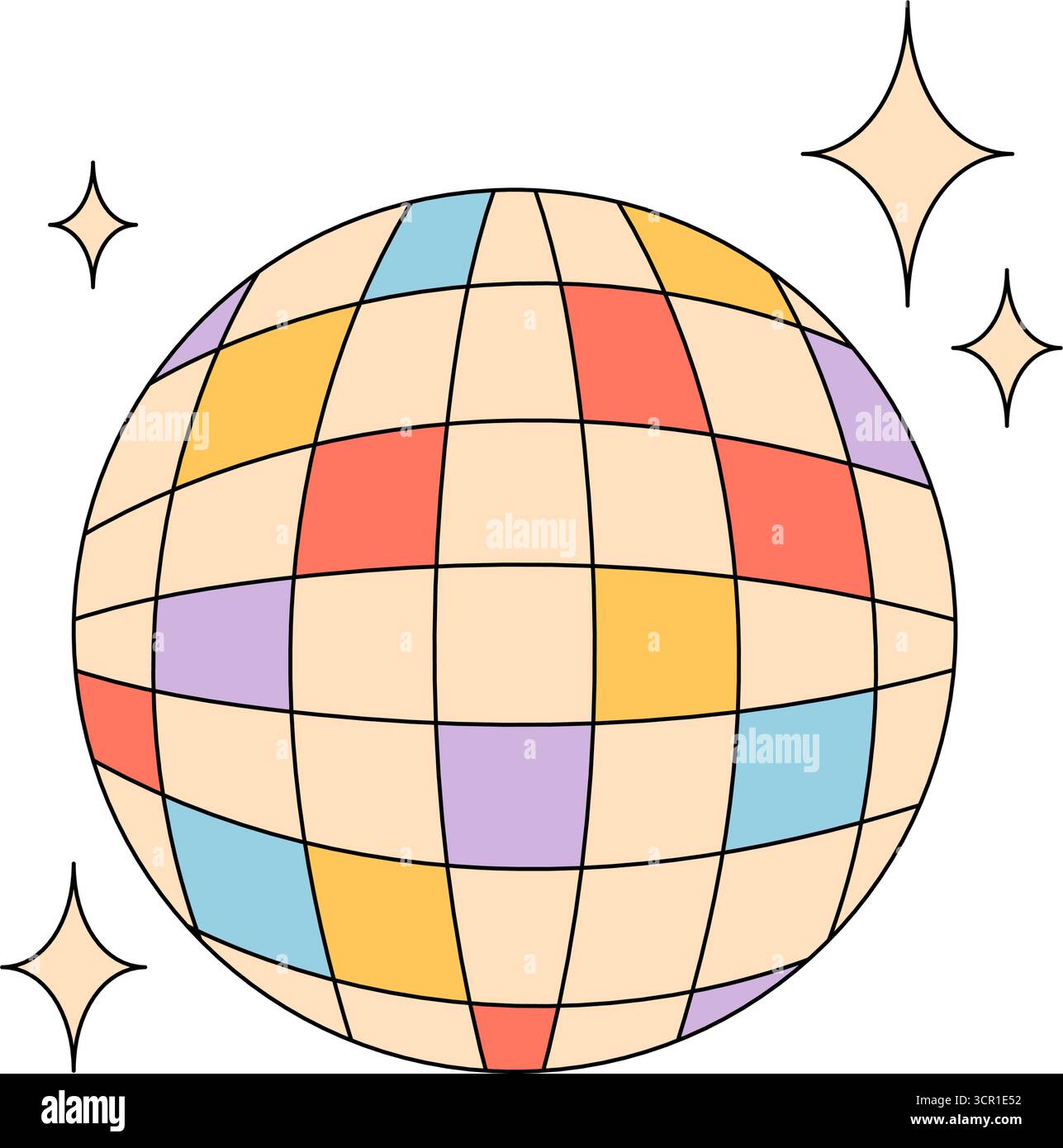 Groovy Y2K Disco Ball Party Graphic Stock Vector Image & Art - Alamy
