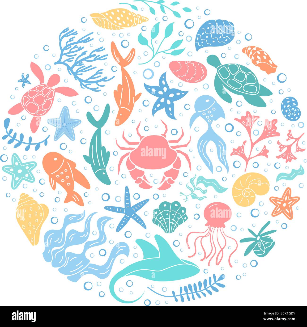 School fish algae underwater Stock Vector Images - Alamy