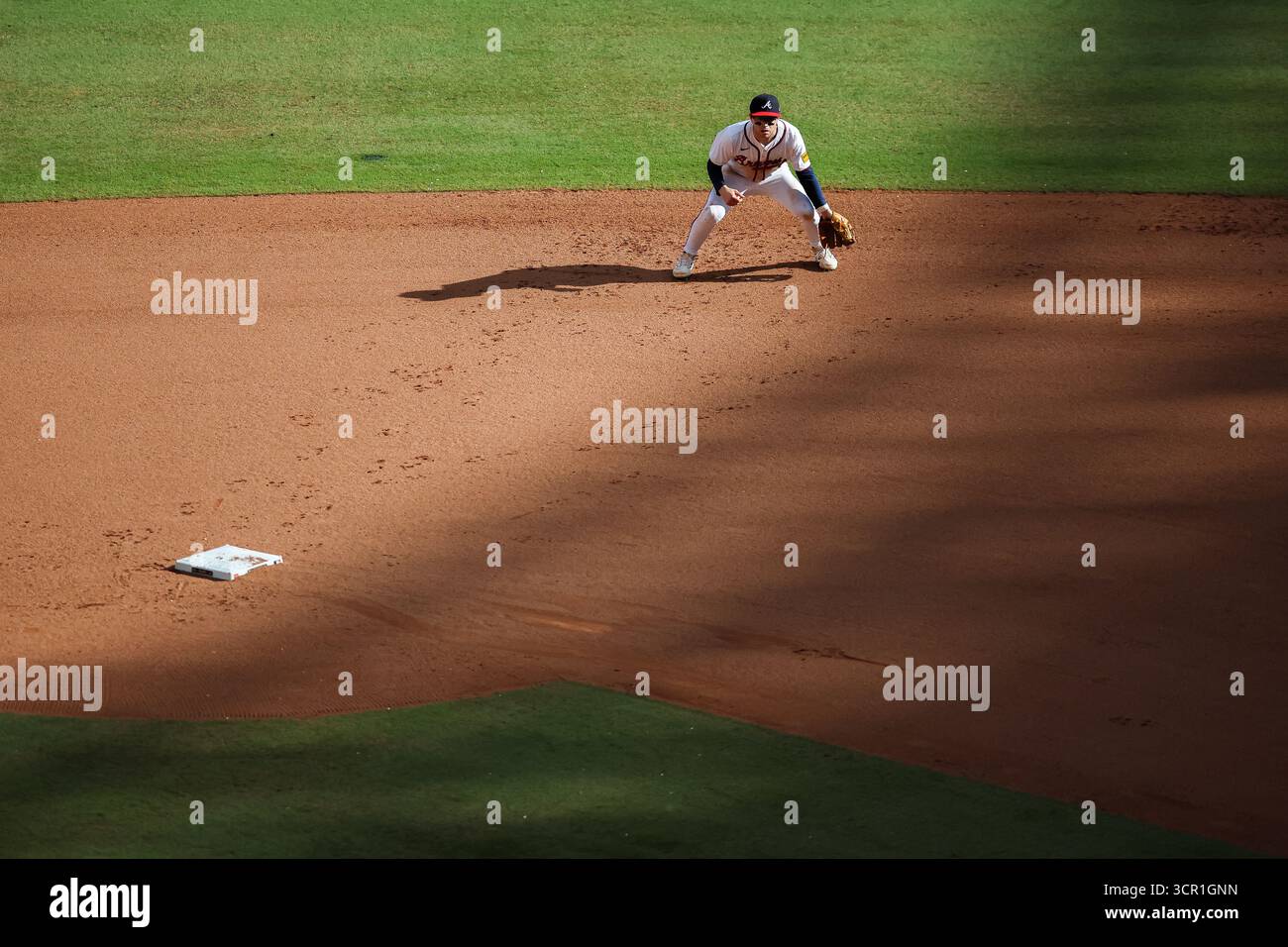 Atlanta Braves second baseman Nick Allen watches a pitch during the ...