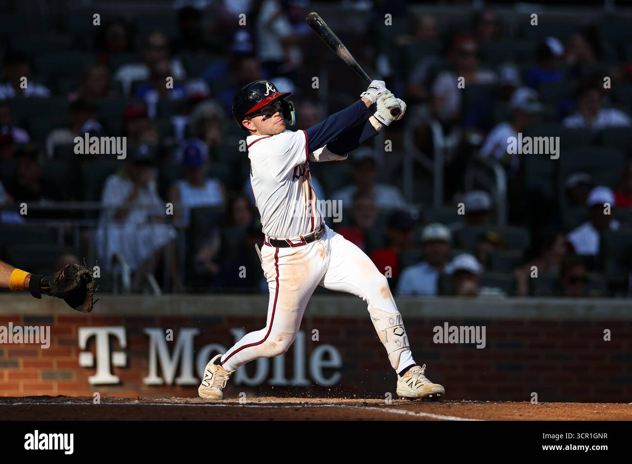 Atlanta Braves' Nick Allen hits a double in the eighth inning of a ...