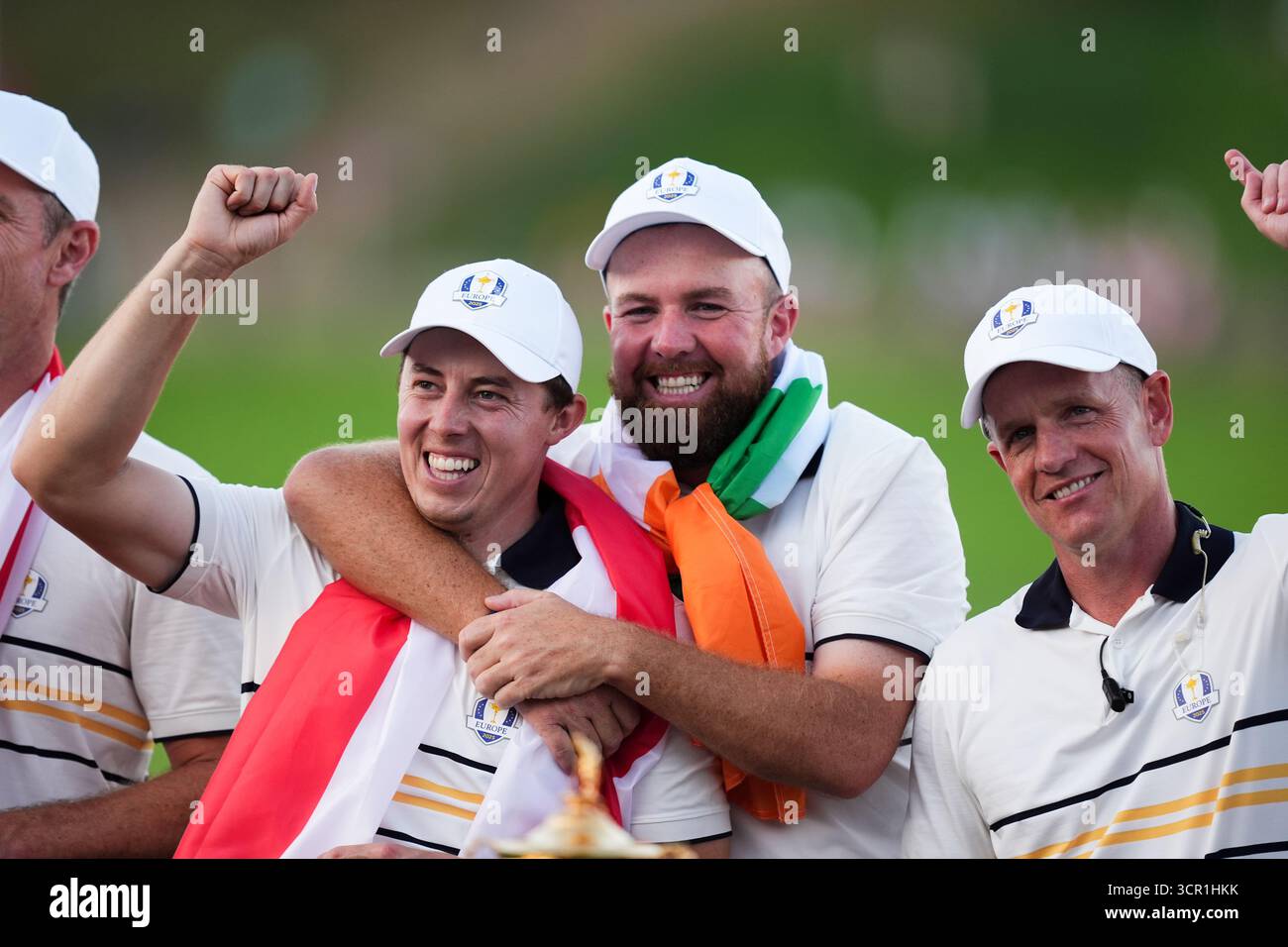 Shane Lowry and Matt Fitzpatrick of Team Europe celebrate after winning ...