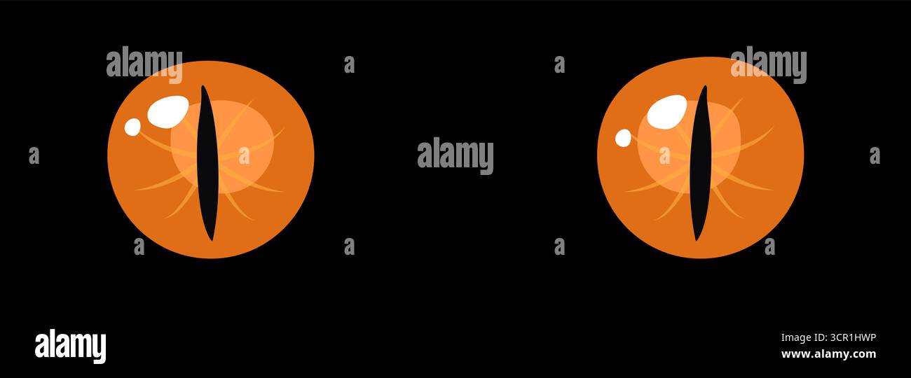 Orange glowing eyes dark background fantasy magic cartoon animal ...