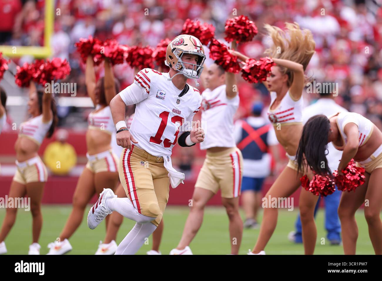 San Francisco 49ers quarterback Brock Purdy (13) is introduced before ...