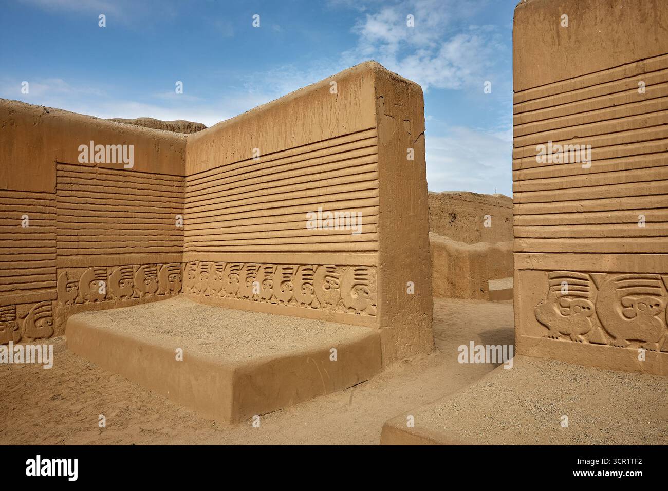the vast adobe walls of Chan Chan, the largest mud-brick city in the ...