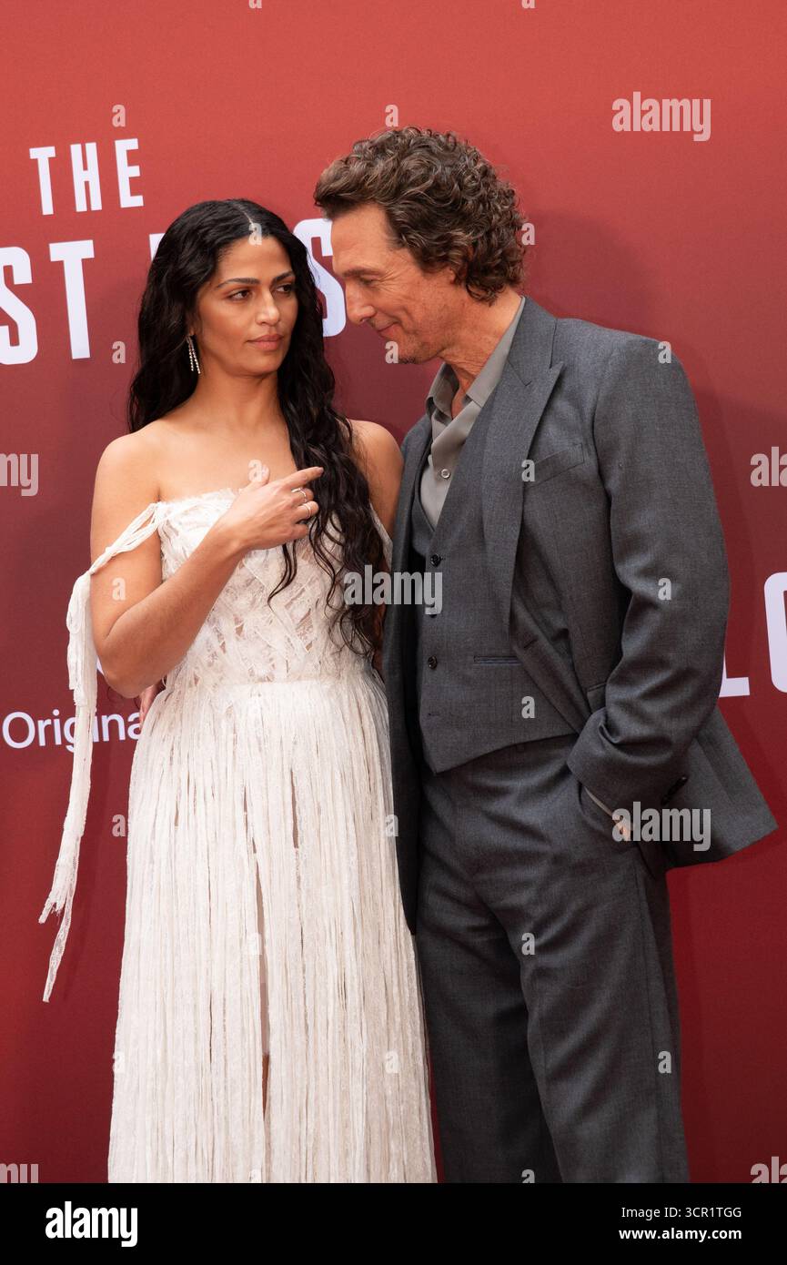 London, United Kingdom. 28th September 2025. Camila Alves and Matthew ...