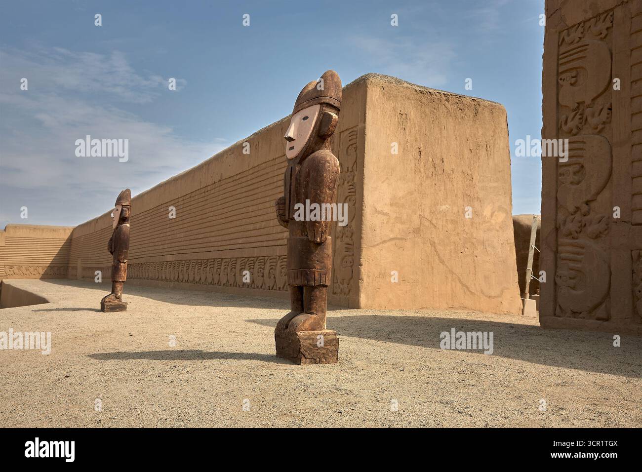 the vast adobe walls of Chan Chan, the largest mud-brick city in the ...