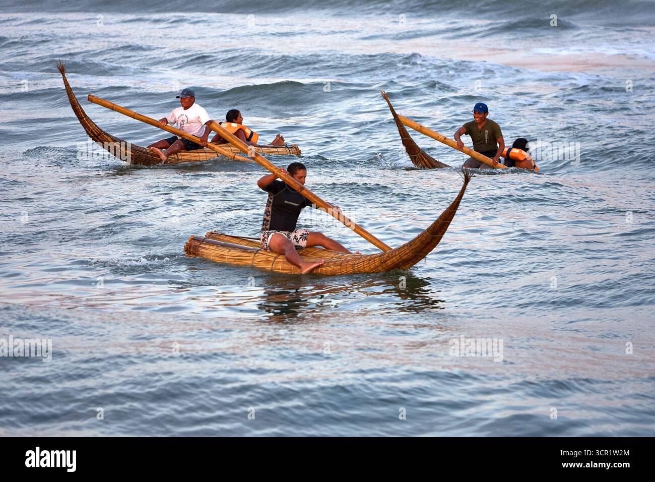 Huanchaco is a coastal town in Peru known for its unique reed boats ...