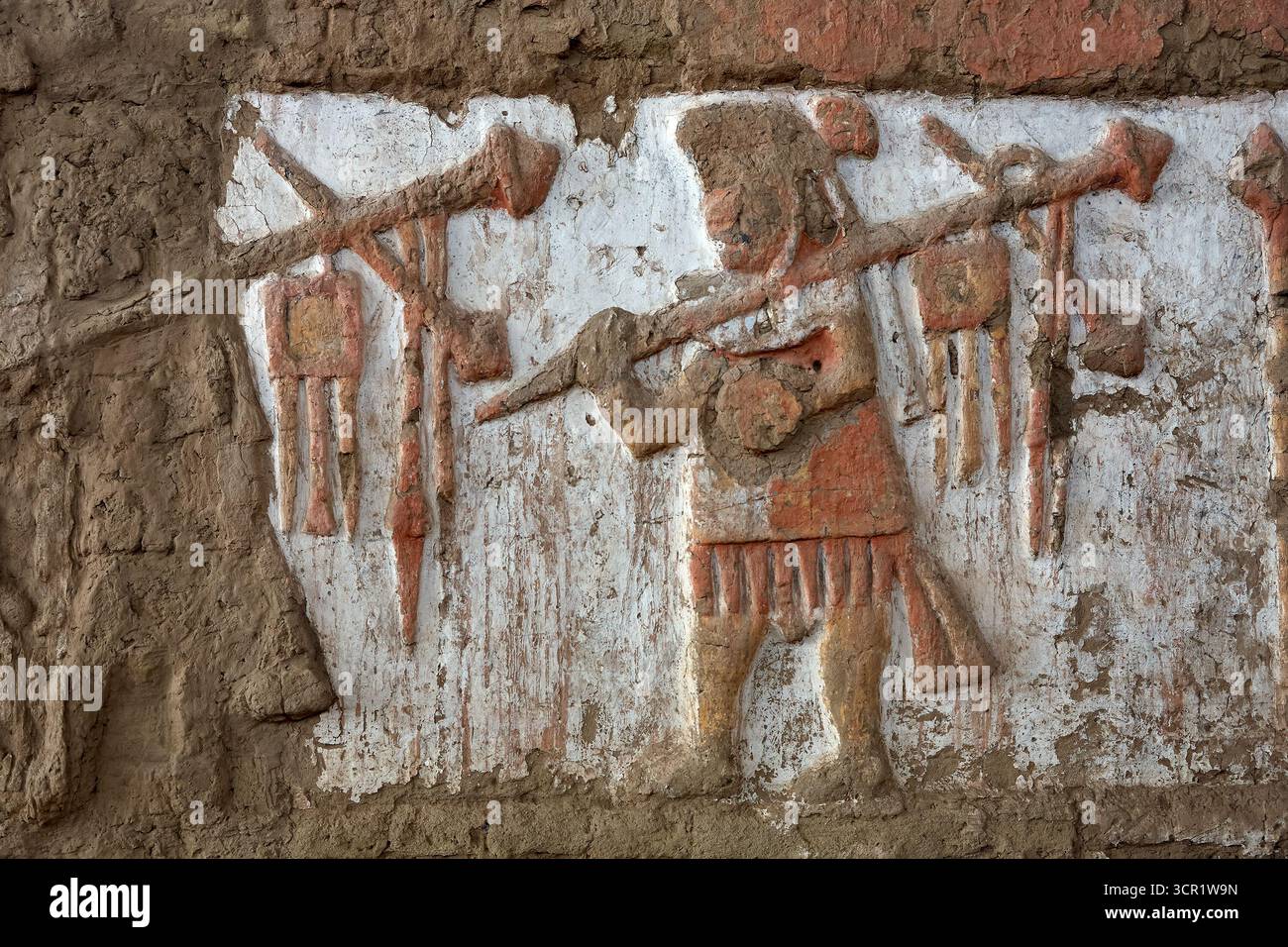 The vibrant murals of Huaca de la Luna in Trujillo, Peru, showcase the ...