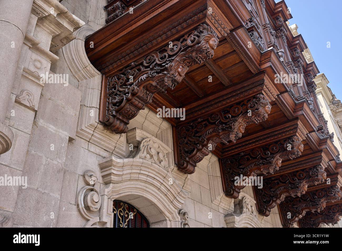 Historic Colonial Architecture in Lima, Peru, the image captures the ...