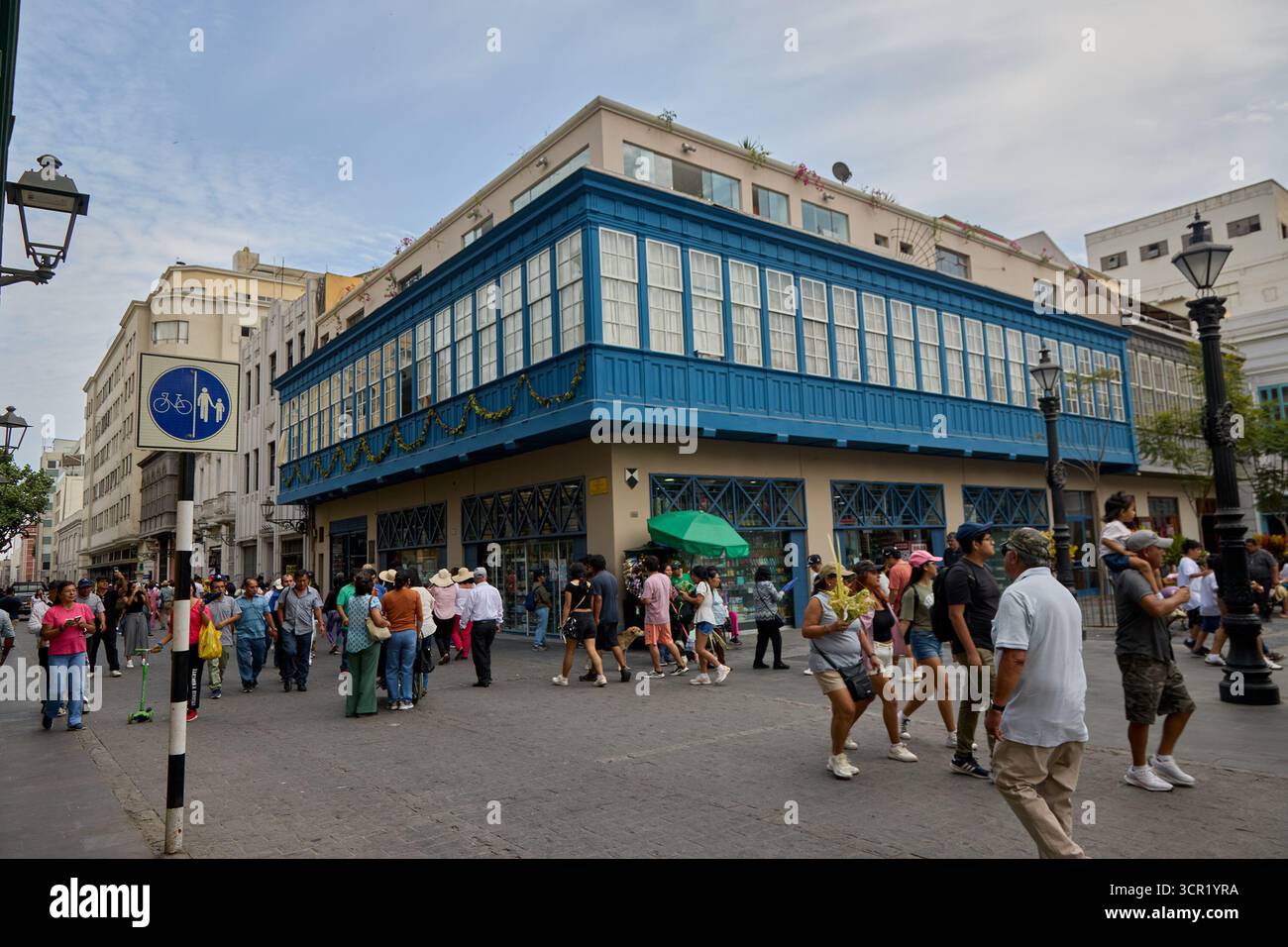 Historic Colonial Architecture in Lima, Peru, the image captures the ...