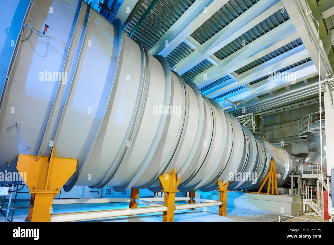 Flue gas duct system located in an industrial facility featuring modern ...