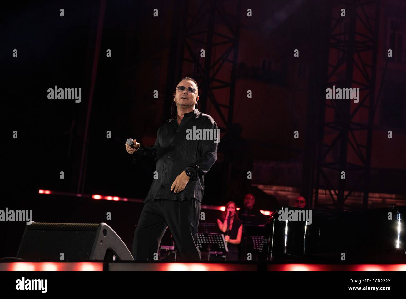 Naples, Italy. 28th Sep, 2025. Gigi D'alessio, famous Italian singer ...