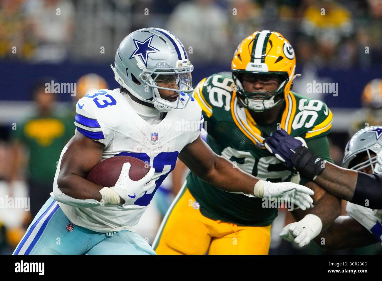 Dallas Cowboys running back Javonte Williams (33) runs the ball as ...